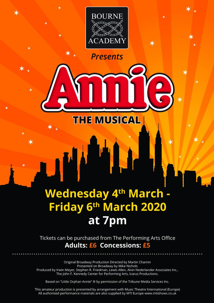 Annie the Musical – Bourne Academy