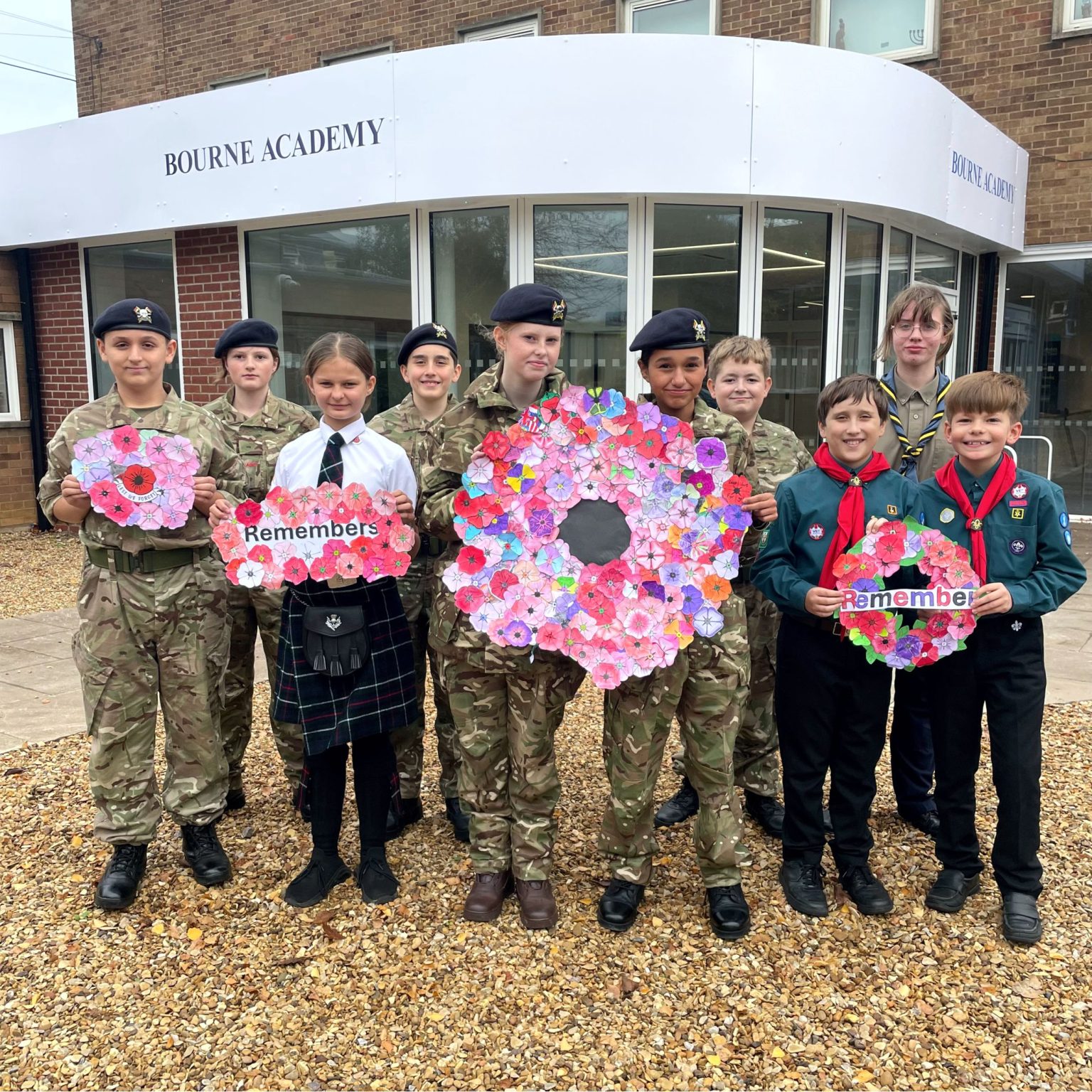 Remembrance observed at school and in the local community – Bourne Academy