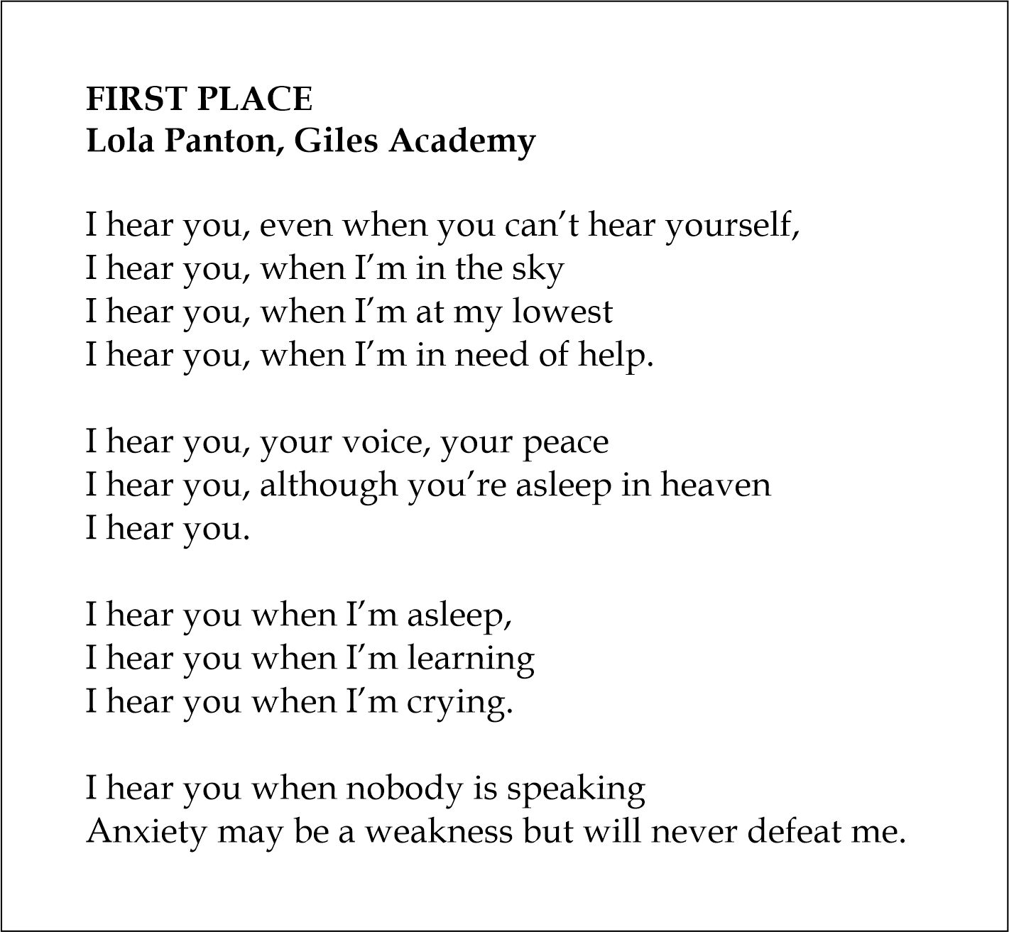 Mental health theme inspire creativity in Trust poetry competition ...